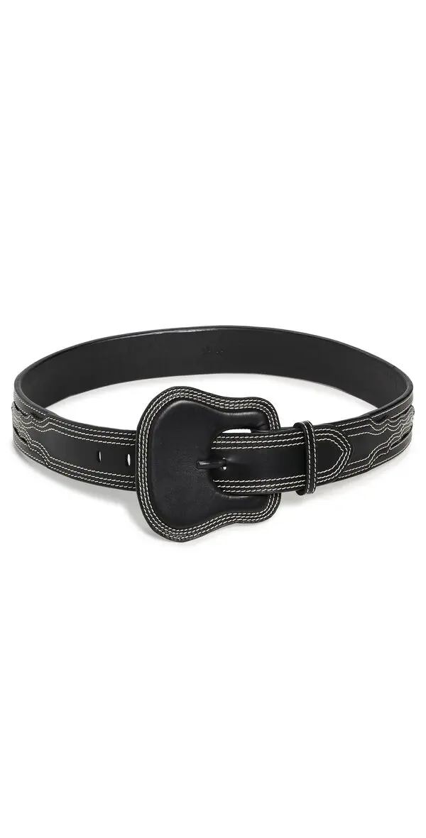 Johanna Ortiz Iconic Military Prowess Leather Belt - Iconic Black