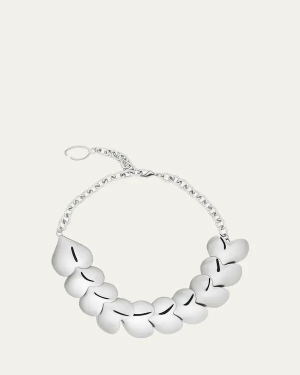 Oscar De La Renta Smooth Hearts Oversized Necklace