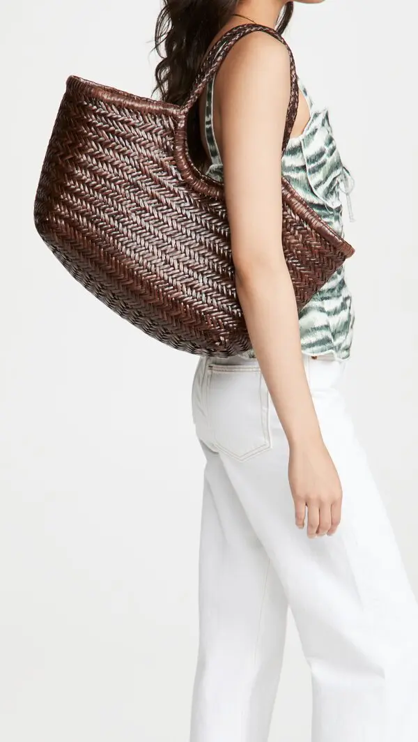 Dragon Diffusion Nantucket Basket Tote - Dark Brown