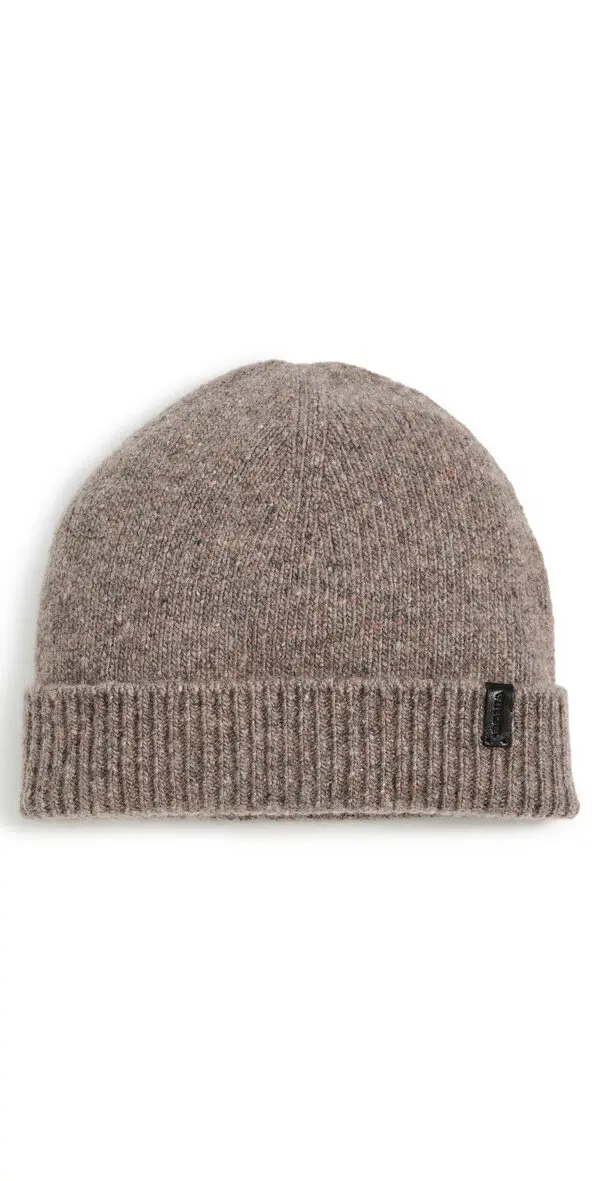 Vince Donegal Cashmere Jersey Cuffed Beanie - Heather Mocha