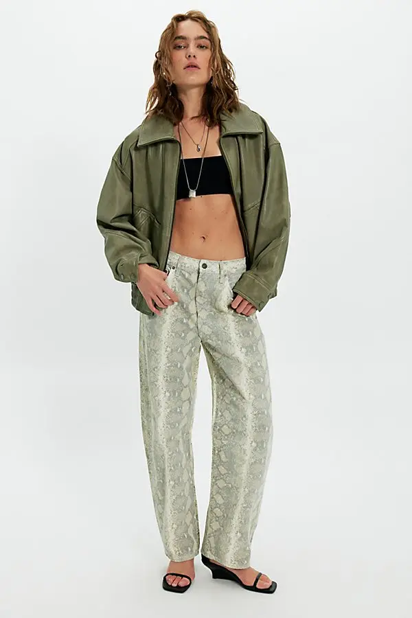 Citizens Of Humanity Miro Long Relaxed Printed Jeans - Python