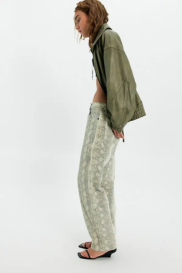 Citizens Of Humanity Miro Long Relaxed Printed Jeans - Python