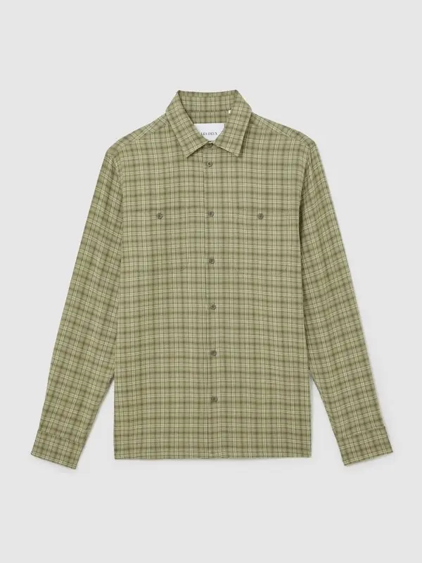 LES DEUX Stretch-cotton Check Shirt