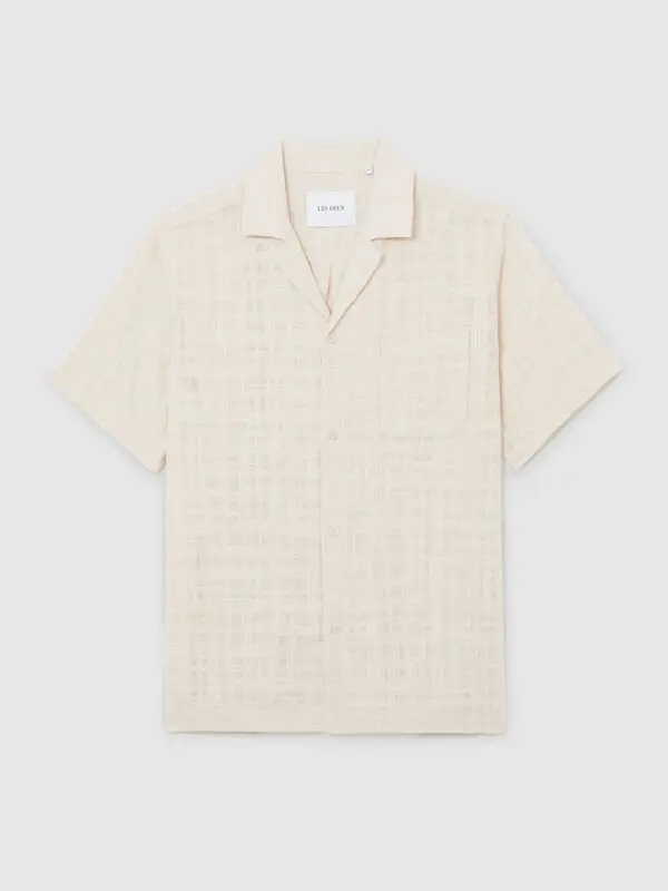 LES DEUX Cotton Textured-weave Shirt
