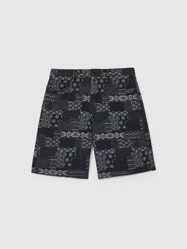 LES DEUX Jacquard Denim Shorts