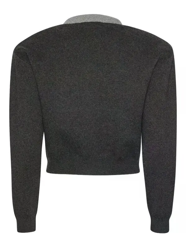 ROTATE BY BIRGER CHRISTENSEN Logo-lettering Cardigan - Grey