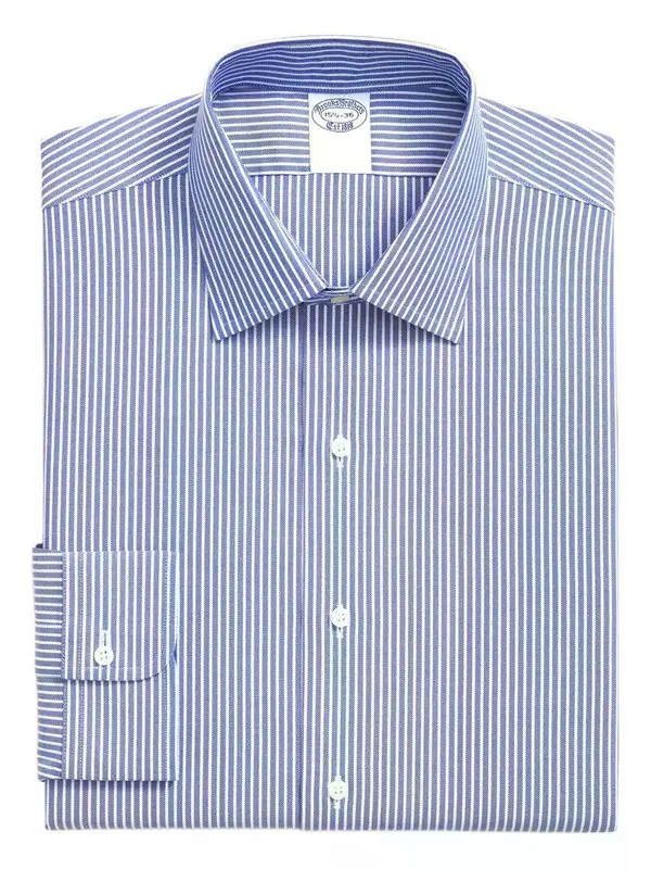 Brooks Brothers Striped Button-fastening Shirt - Blue