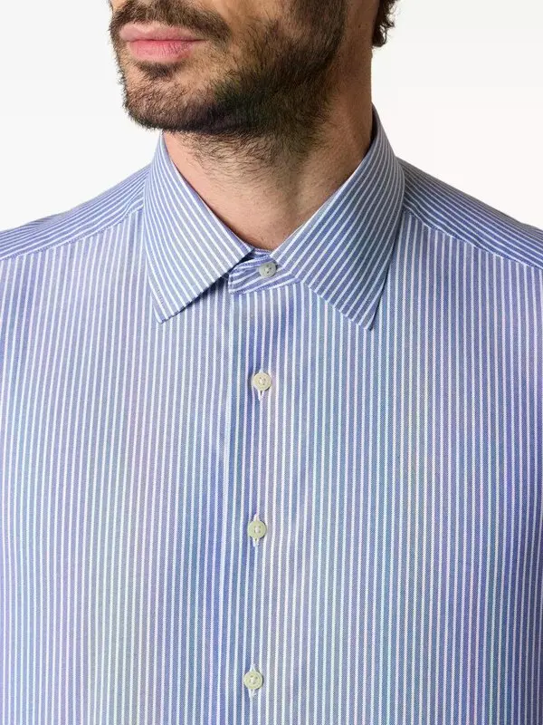 Brooks Brothers Striped Button-fastening Shirt - Blue