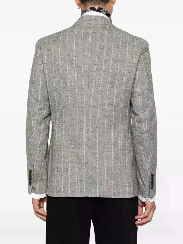 Tagliatore Striped Double-breasted Blazer - Grey