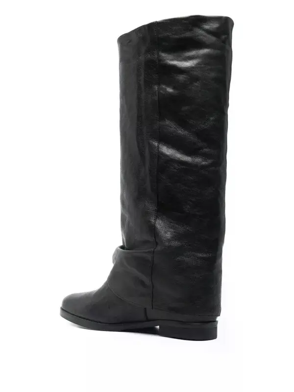 JULIE DEE Leather Knee-length Boots