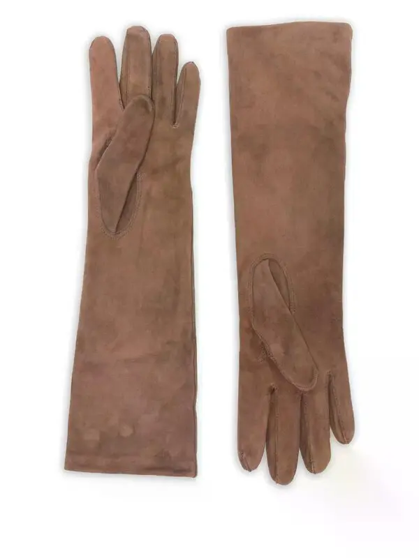 Max Mara Logo-detailing Gloves - Blue