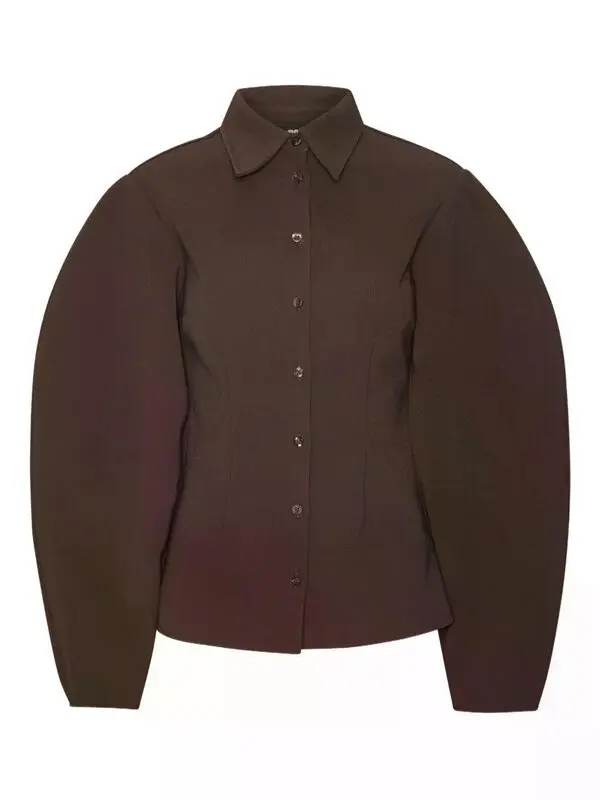 ROTATE BY BIRGER CHRISTENSEN Puff-sleeve Button-down Shirt