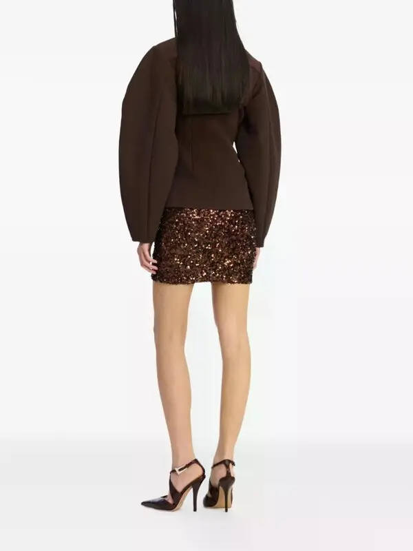 ROTATE BY BIRGER CHRISTENSEN Puff-sleeve Button-down Shirt