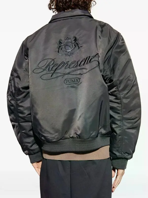 PUMA X Represent Logo-embroidered Bomber Jacket