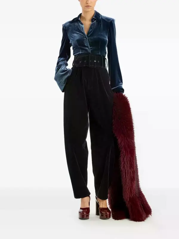 ROTATE BY BIRGER CHRISTENSEN Belted Tapered Trousers