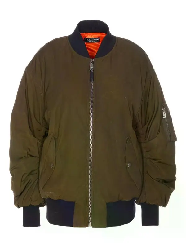 Dolce & Gabbana Gathered-detail Bomber Jacket