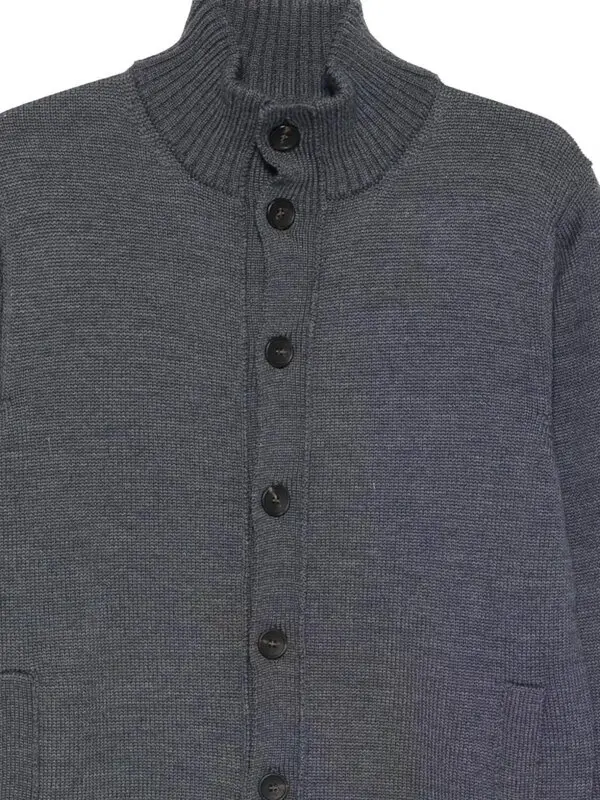 CENERE GB Buttoned Funnel-neck Cardigan