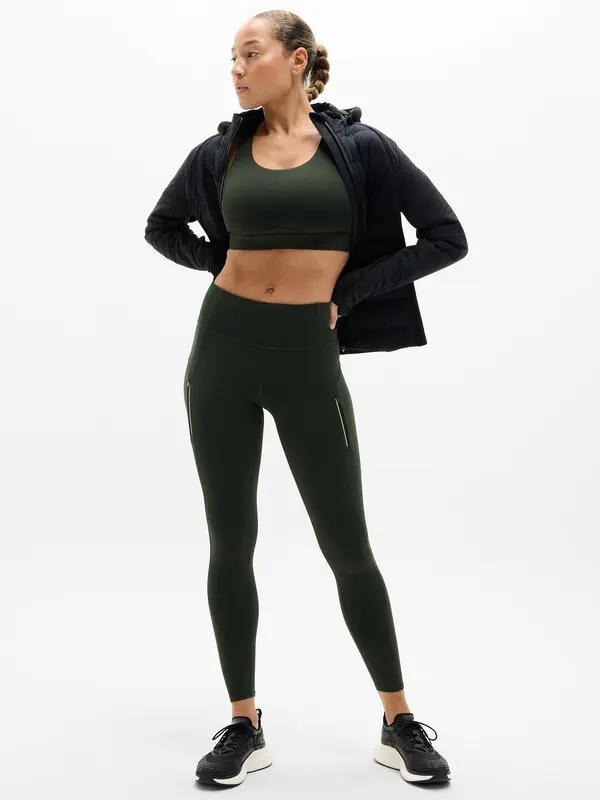 Athleta High Rise Compression Leggings - Elm
