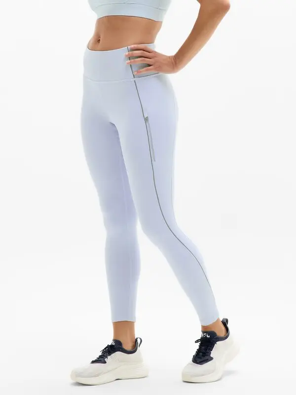 Athleta High-rise Reflective Stripe Legging - Gossamer/reflective Stripe