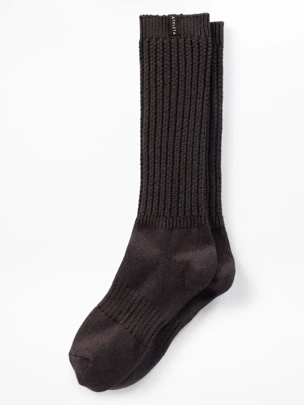 Athleta Cloud Cable Knit Socks - Truffle