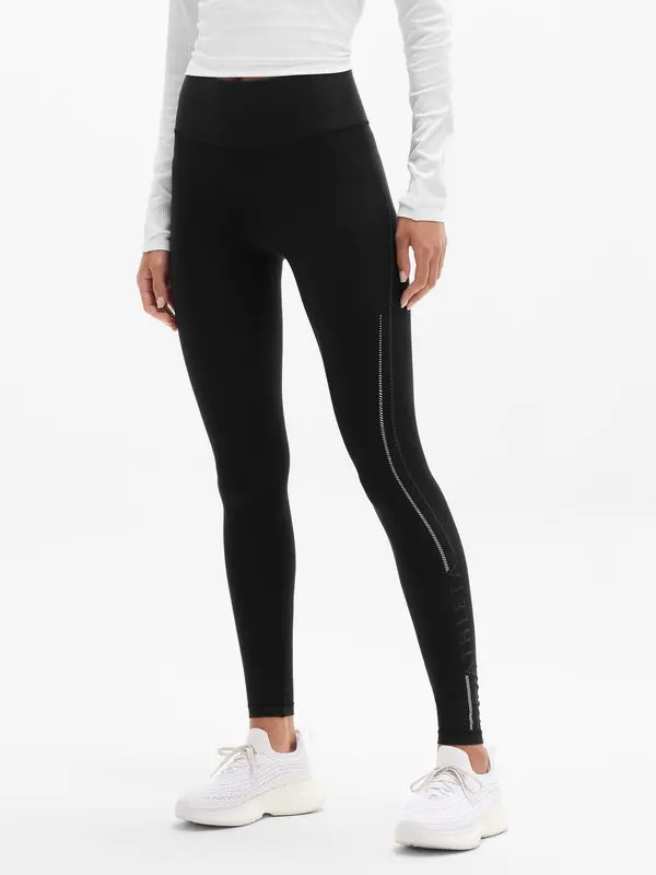 Athleta Interval High-rise Legging - Black Logo