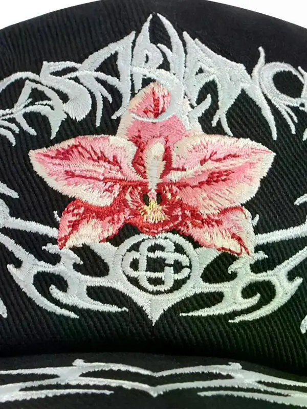 Casablanca Embroidered Floral Cap