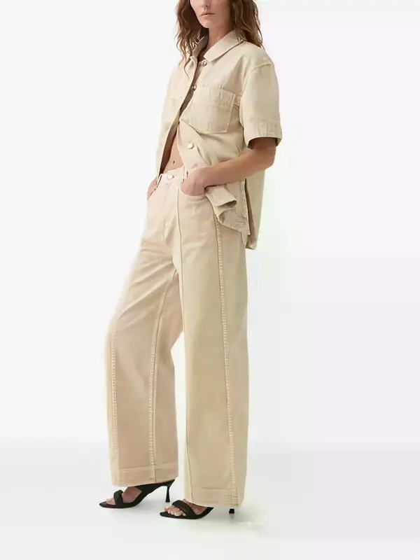 Aje Contrast Wide Leg Jeans