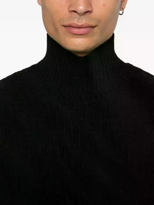 PAOLO PECORA Merino Wool High Neck Jumper