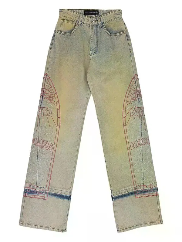 WHO DECIDES WAR Extended Hem Relaxed Fit Jeans