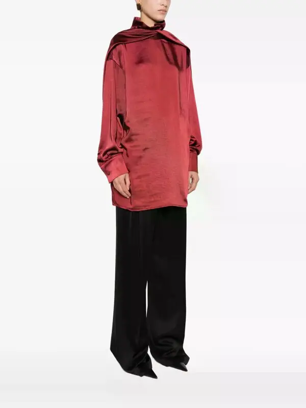 THE NINA STUDIO Cowl-neck Blouse