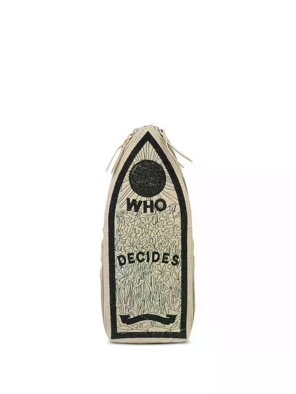 WHO DECIDES WAR Embroidered Logo Backpack - Neutrals