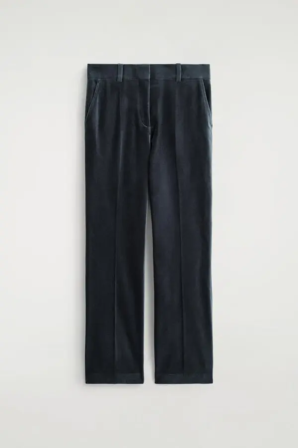 Cos Velvet Straight-leg Trousers