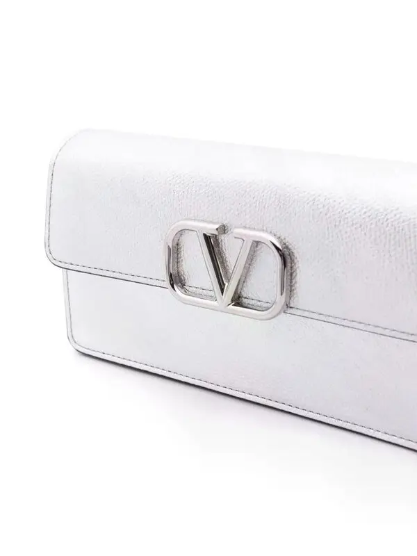 Valentino Garavani Vlogo Signature Metallic Wallet-on-chain