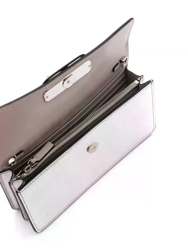 Valentino Garavani Vlogo Signature Metallic Wallet-on-chain