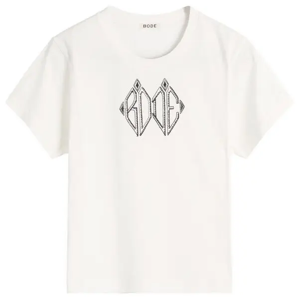 BODE Diamond Monogram T-shirt - Cream