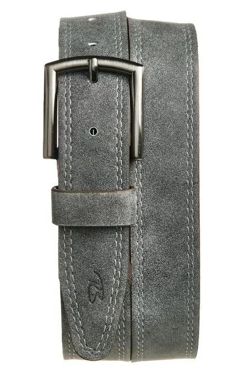 Robert Barakett Halifax Leather Belt - Cool Grey