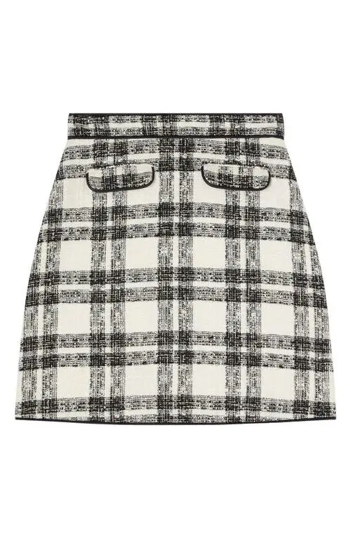 LK BENNETT Clarisse Checked Knit Skirt