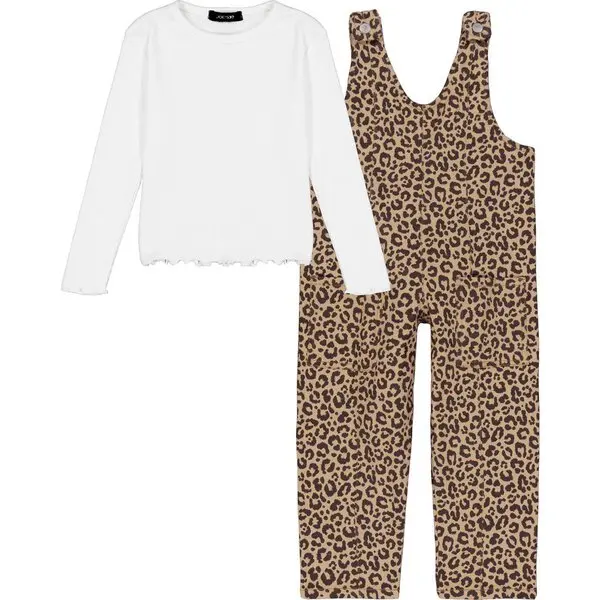 Joe's Jeans Long Sleeve Top And Overalls Set - Leopard