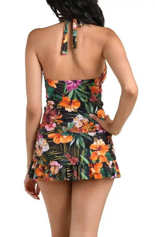 La Blanca Tropical Halter Tankini