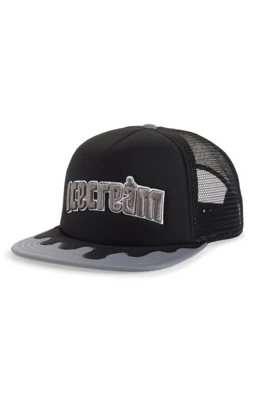 ICECREAM Drippy Trucker Hat - Black