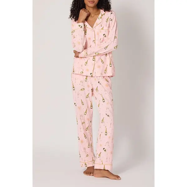 BEDHEAD PAJAMAS Print Jersey Pajamas - Pop Fizz Clink