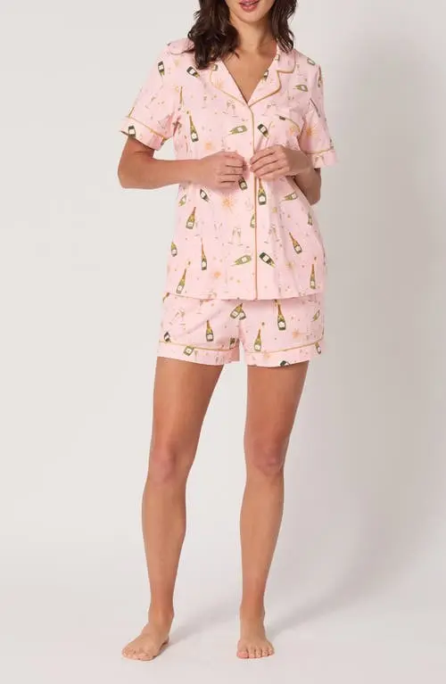 BEDHEAD PAJAMAS Print Short Jersey Pajamas - Pop Fizz Clink