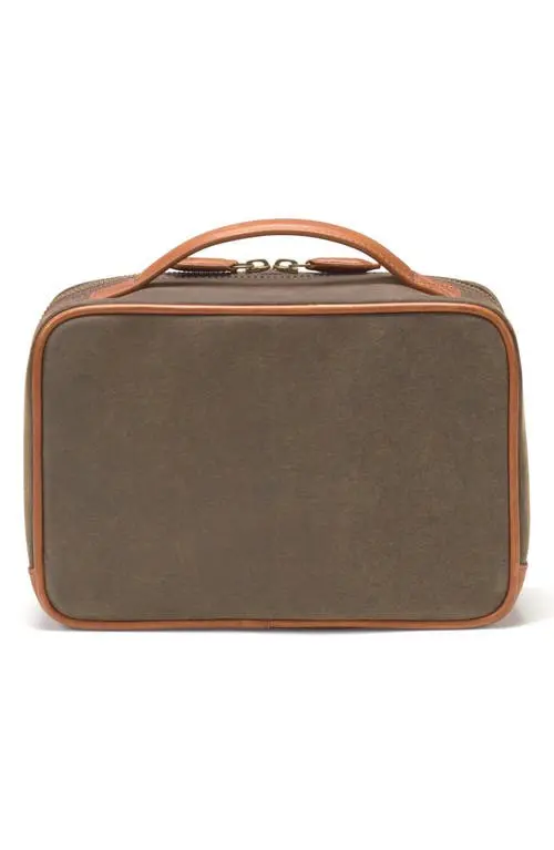 Johnston & Murphy Antiqued Cotton & Leather Dopp Kit
