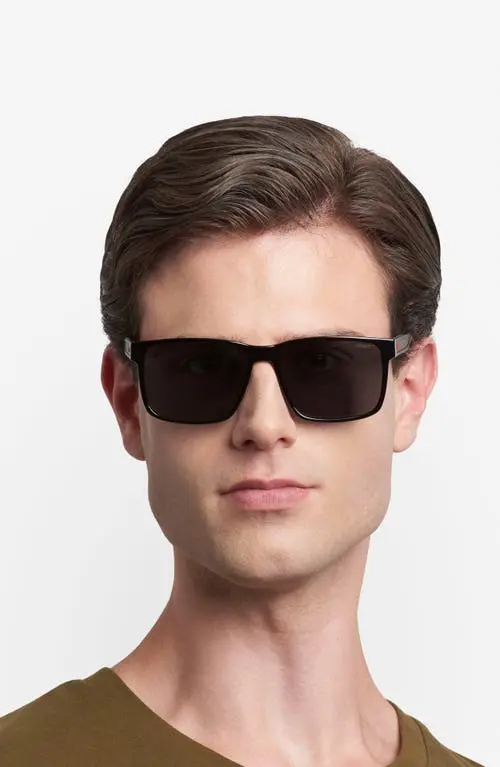 BOSS 57mm Navigator Sunglasses - Black/grey