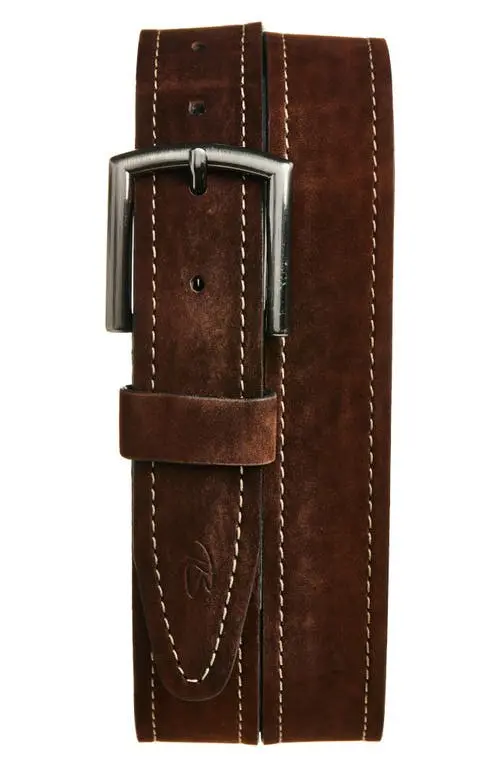 Robert Barakett Avalanche Suede Belt - Chocolate