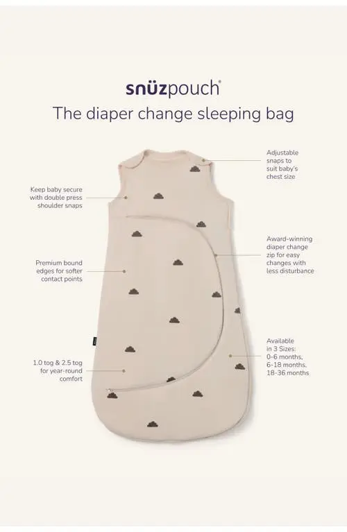 SNÜZ The Pouch 2.5 Tog Sleeping Bag - Sage/cross