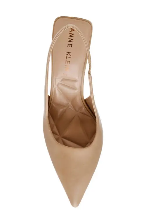 Anne Klein Pointed-toe Slingback Pumps - Biscotti