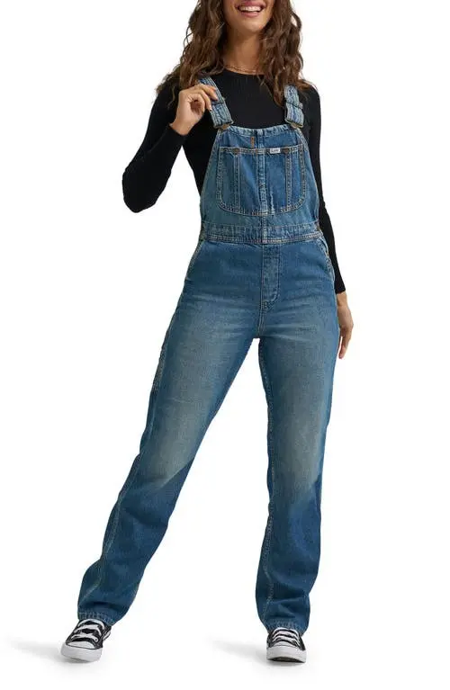 LEEM Slim Straight Leg Denim Overalls - Bold Take