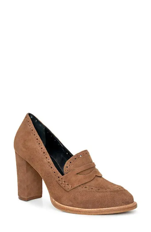 L'Agence Penny Loafer Suede Pumps
