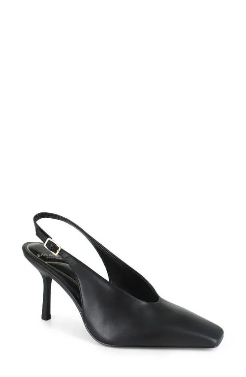 KENNETH COLE Aerial Slingback Pump - Black Leather